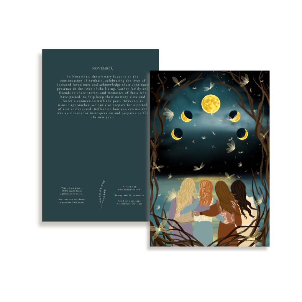 “November” Folded Postcard + Envelope – Studio By Nicolet