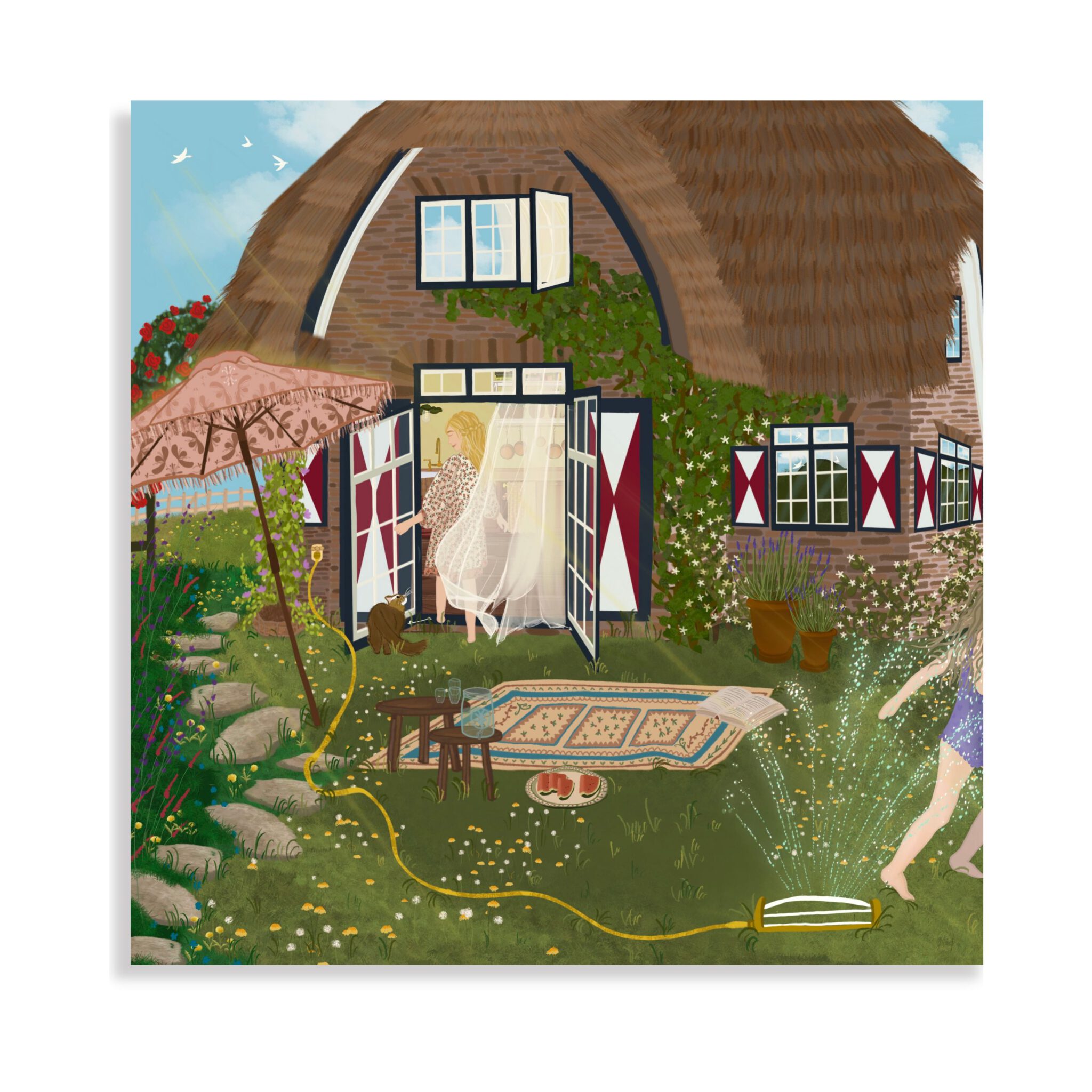 “Summer Cottage” square card – Studio By Nicolet